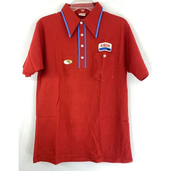Shirts | Vtg Unitog Exxon Shirt Mens Medium Gas Oil Industry Employee ...